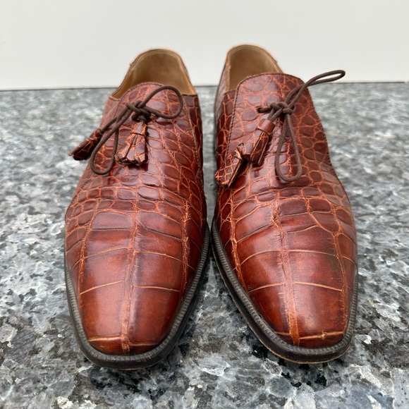 Mezlan | Shoes | Mezlan Genuine Alligator Dress Shoes Mens Size 8 ...